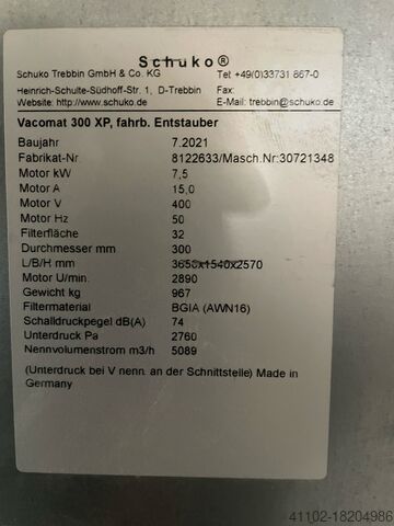 Aspirator
Schucko Vacomat 300 XP