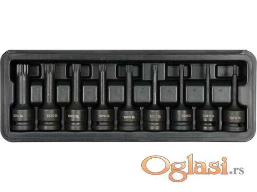Set SPLINE udarnih ključeva M4-M16 9 kom