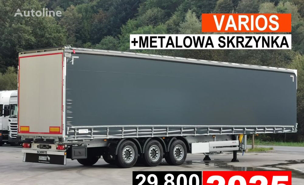 Nova Schmitz Cargobull VARIOS + SKRZYNKA poluprikolica sa kliznom ceradom