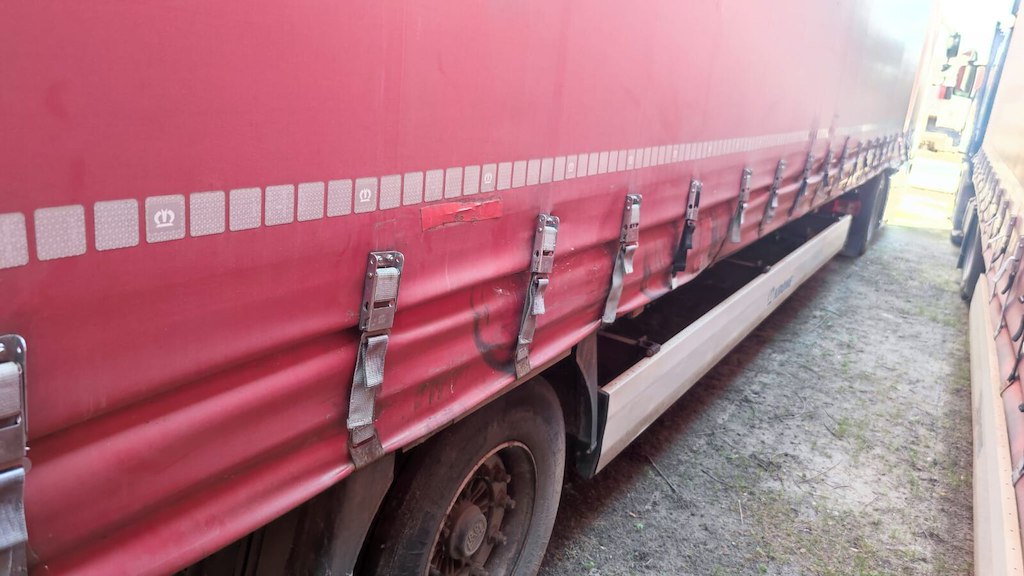 Krone SE Varios MEGA Curtain Side Tarpaulin 1 Axle Semi-Trailer poluprikolica sa kliznom ceradom