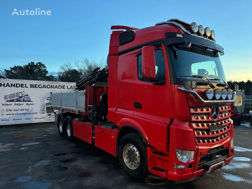 Mercedes-Benz Actros 3358, 6x4, Tipper + Crane, 2017 kiper