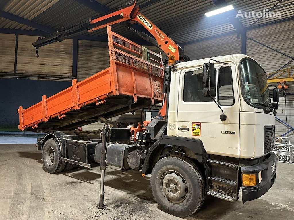 MAN 19.272 4x2 TIPPER + PALFINGER PK15002 (2003) - BIG AXLE / HUB RE kiper