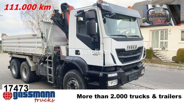 IVECO Trakker AD260T45 6x4 mit Kran Palfinger kiper