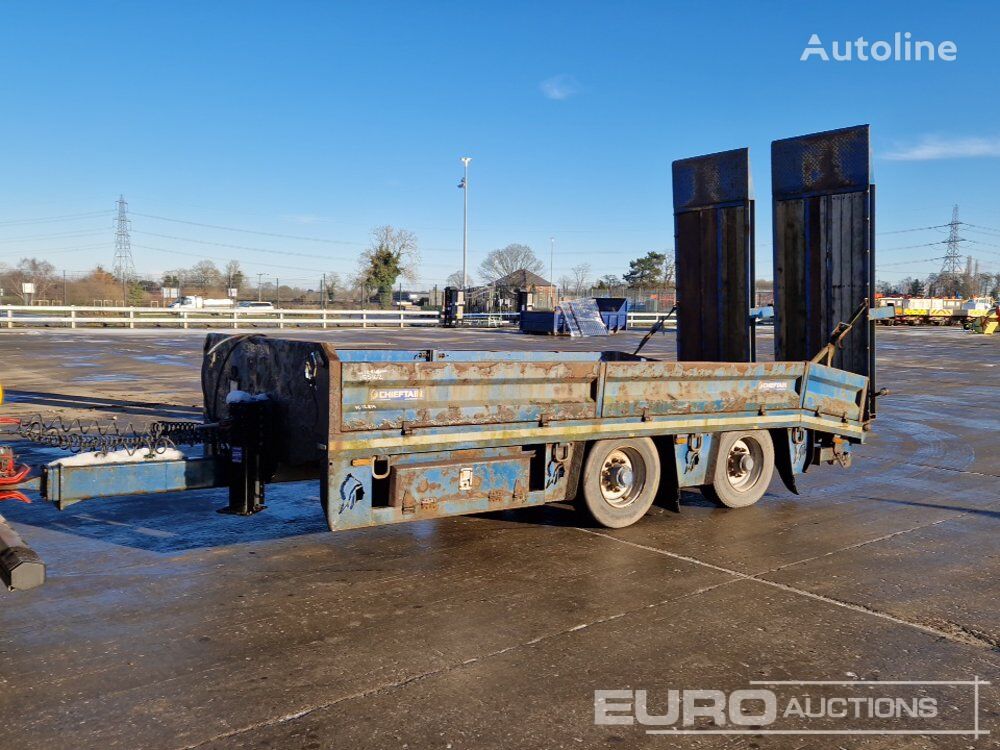 Prodaje se Chieftain Twin Axle Draw Bar Beavertail Trailer, Hydraulic Ramps (Plating poluprikolicu sa niskom platformom na aukciji