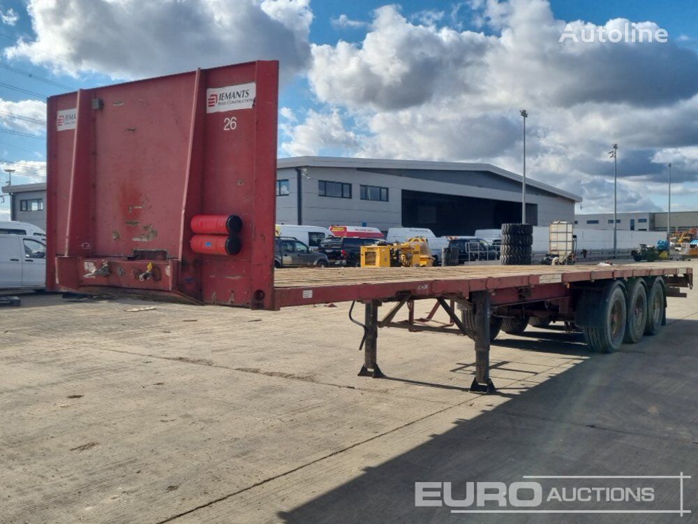 Prodaje se Groenewegen Tri Axle Flatbed Trailer poluprikolicu platformu na aukciji