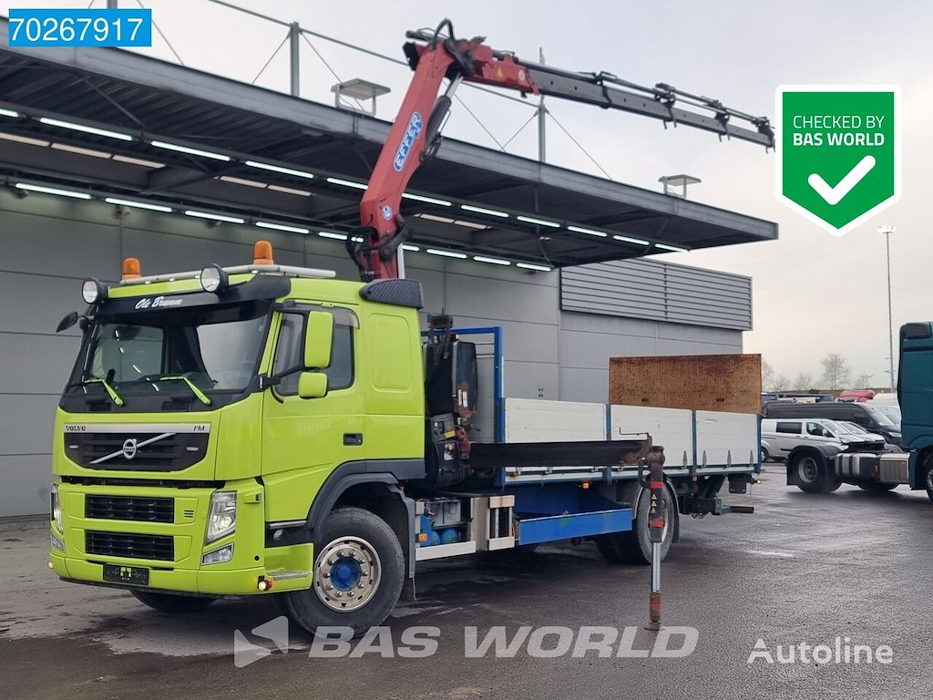 Volvo FM 330 4X2 Effer 145/5S Kran Crane Ladebordwand Xenon Euro 5 kamion s ravnom platformom