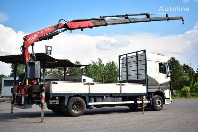 DAF XF 105.410 4x2 FASSI F 190 Trailer kamion s ravnom platformom