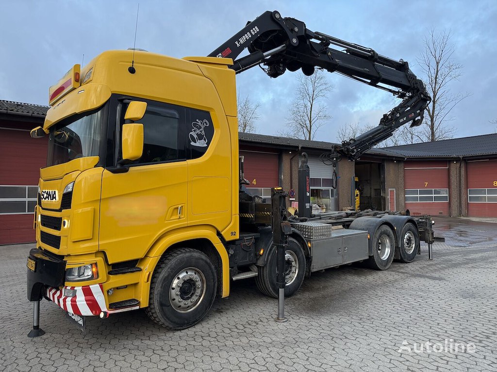 Scania R620 Hiab 638 jib kamion rol kiper