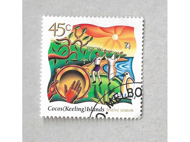 (M) markica 1997 Cocos Island 45c Public Celebration