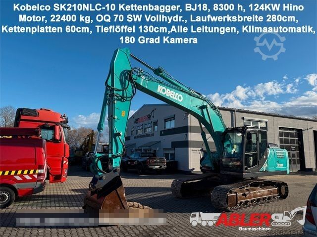 Bageri za puzanje
KOBELCO SK210 NLC-10 OQ70 Klimaautomatik 180 Grad