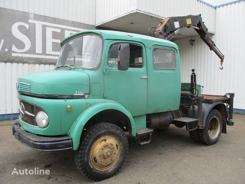 Mercedes-Benz 710 , 4x4 , Crane Hiab 5501 kamion platforma