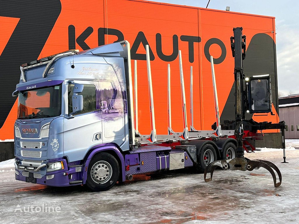 Scania R 650 6x4 PALFINGER M12Z83 / RETARDER / LOADMASTER kamion za prevoz drva