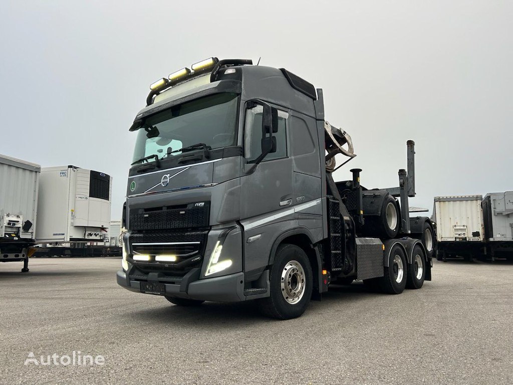 Volvo FH 16 650 6x4 Langholzzug + Doll M2K-9L Nachläufer mit Palfinger kamion za prevoz drva