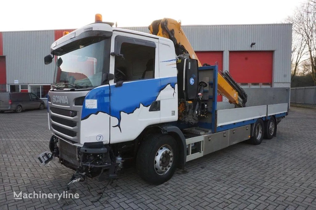 Scania G490 / ENGINE RUNNING / RETARDER / EFFER 255-5S CRANE REMOTE / P pokretna dizalica nakon udesa