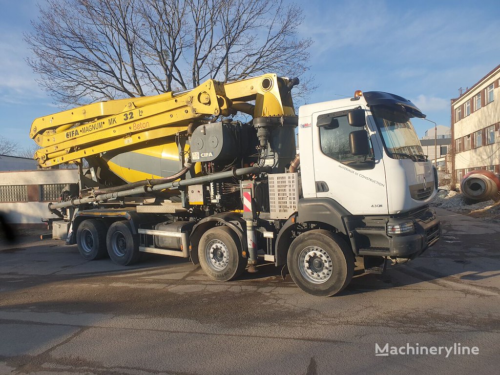 Cifa MK 32L+9M3 na šasiji Renault Cifa 32m + 9m3 mixer-pump 2014year, 28 sermac pumpa za beton