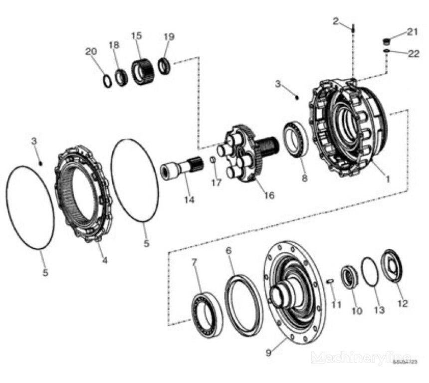 Case 87361216 87361216 krajnji pogon za Case 721D 721E CB1150 CE620 CF620F P280 P420 bagera