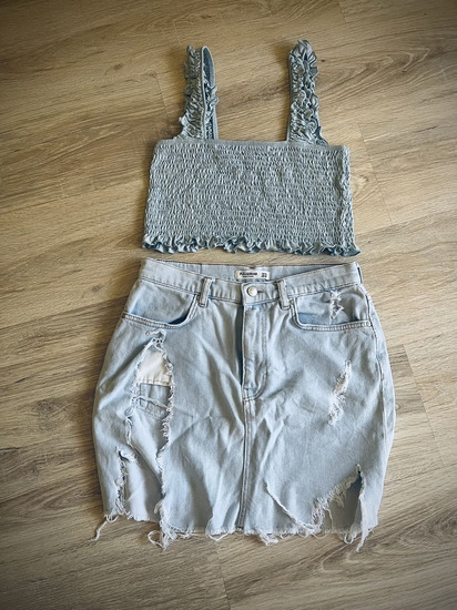 komplet/pull&bear suknja i crop na karnere