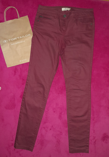 Tom Tailor bordo impregnirano platno skinny vel36%