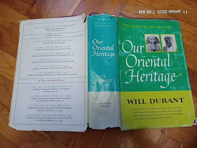 WIL DURANT, OUR ORIENTAL HERITAGE