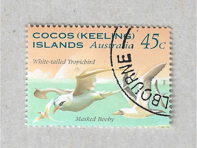 (M) markica 1995 Cocos Island 45c White-tailed bird