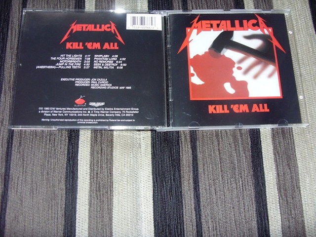 Metallica – Kill `Em All CD Elektra USA 1983. ARC Press