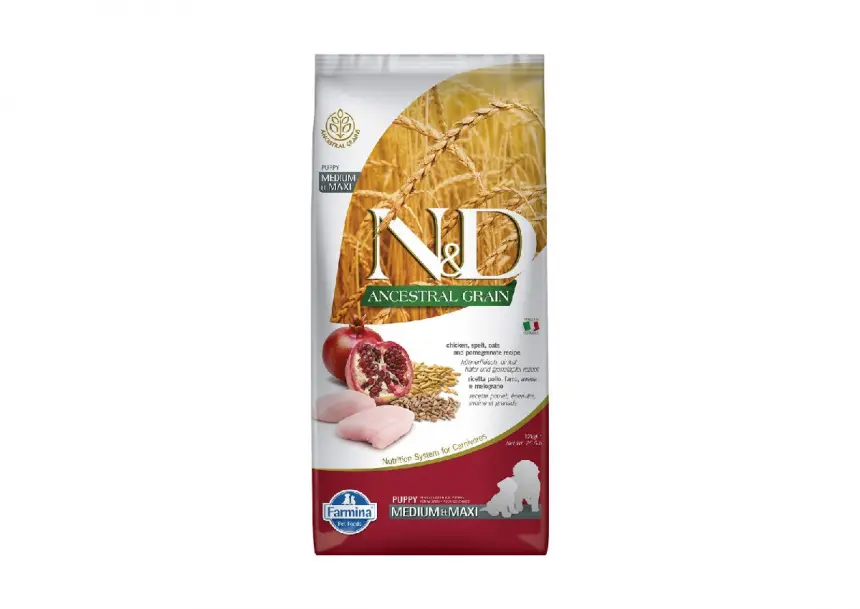 N&D AG Puppy Chicken&Pom. Medium&Maxi 12kg