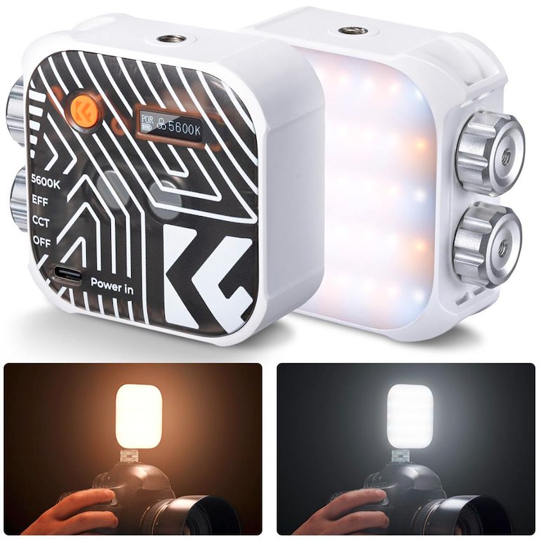 K&F Concept Bi-Color LED Video Light, 2000mAh 2500K-9900K, 15 Light Effects, Vlogging (Beli) KF34.035V1