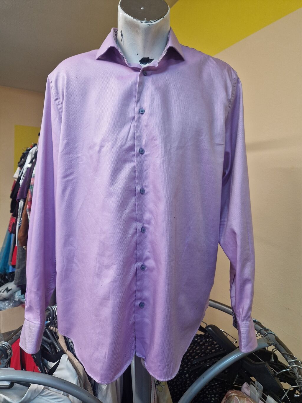 Košulja Na duge rukave, 2XL (EU 56), 0101 Brand, bоја - Lila, Pamuk