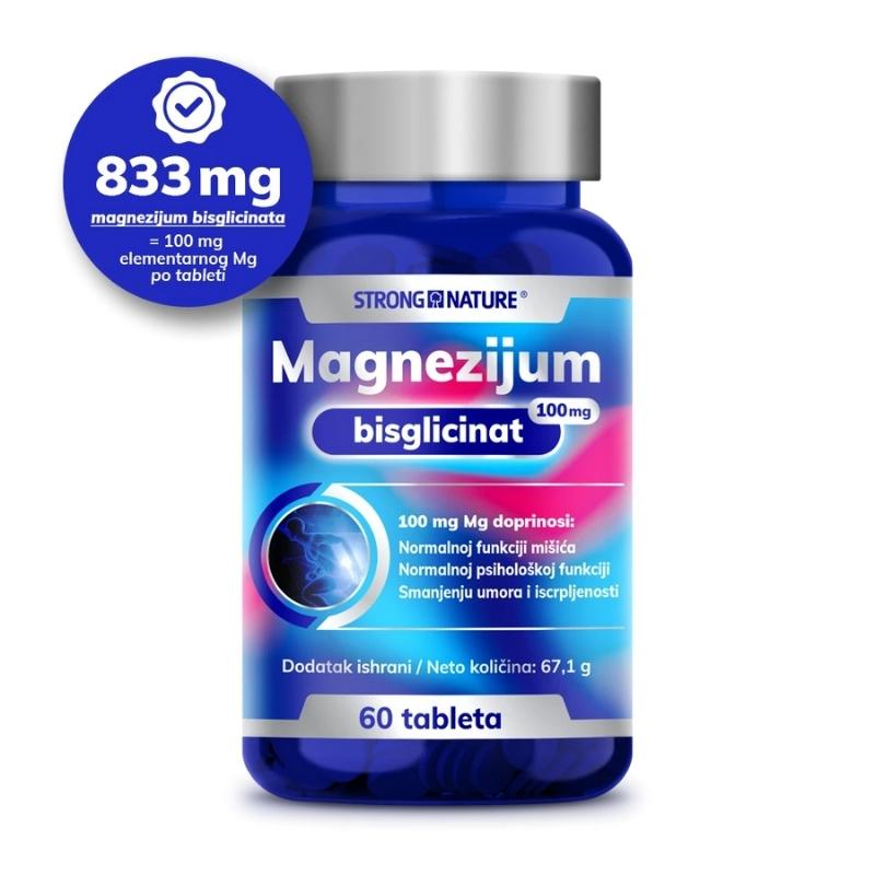 Strong Nature Magnezijum Bisglicinat 100mg 60 kapsula