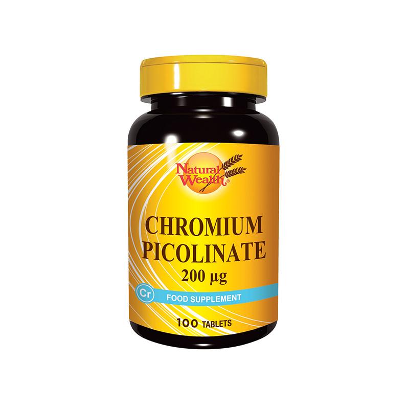Natural Wealth Hrom pikolinat 200 µg 100 tableta