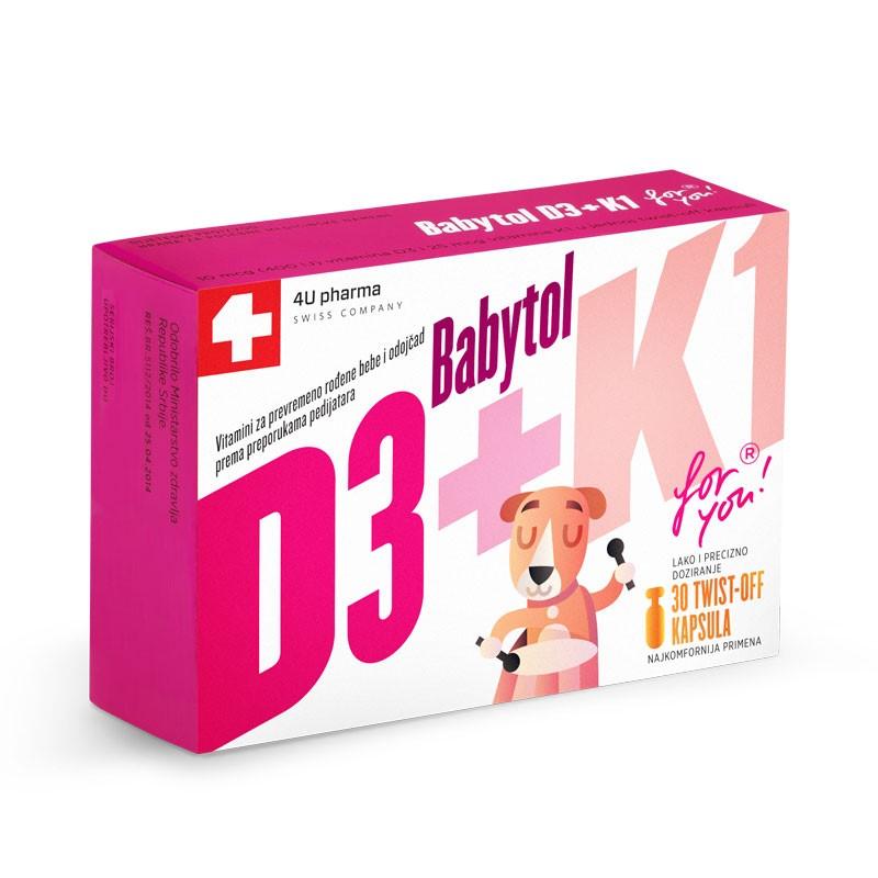 Babytol D3 + K1 30 kapsula