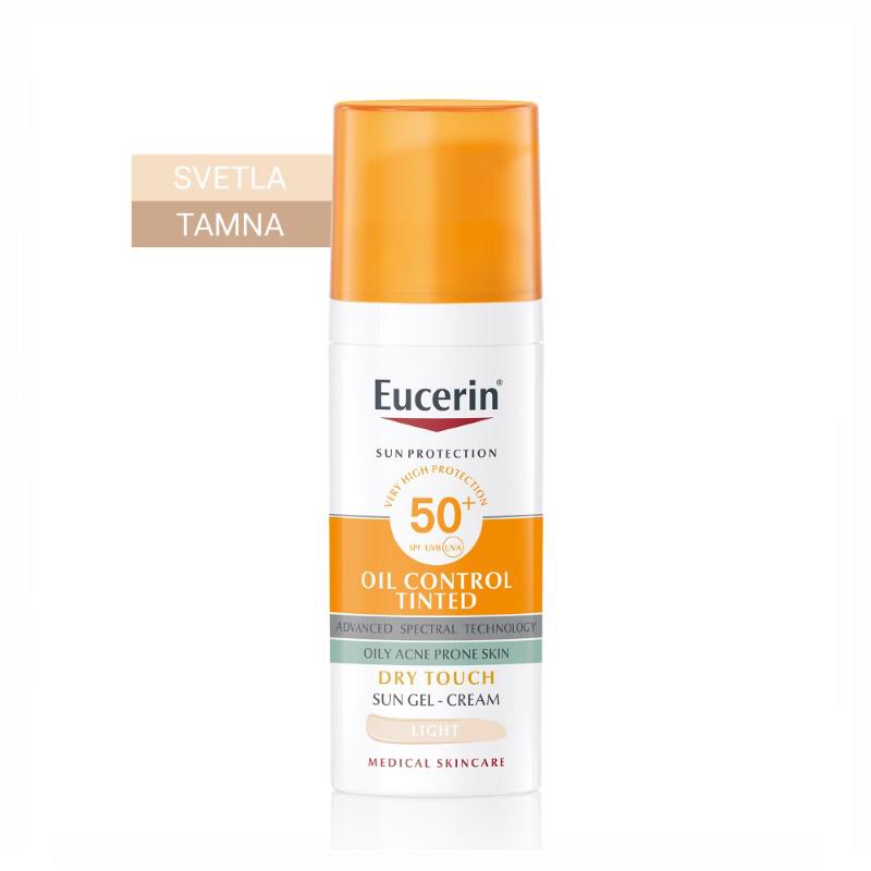 Eucerin Oil Control Tonirani Gel-krem za zaštitu masne kože od sunca SPF 50+ Svetli 50ml