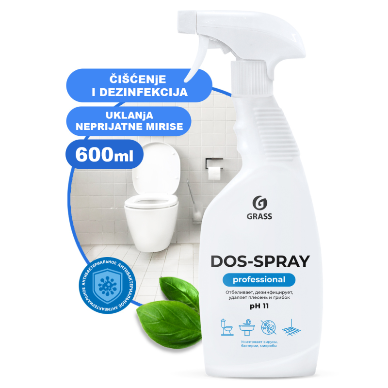 DOS SPRAY - PROFESSIONAL LINE (PRSKALICA) - Sredstvo za čišćenje i dezinfekciju sanitarija - 600ml