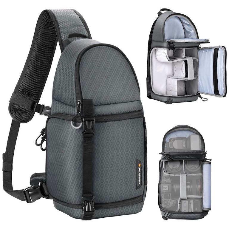 K&F Concept Sling Camera Backpack 10L Waterproof Nature Wander 02 (Sivi) KF13.141V2