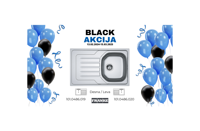 Black Akcija - Korito sudopera - Franke - Onda Line OLX 611-79 - Inox - Leva/Desna