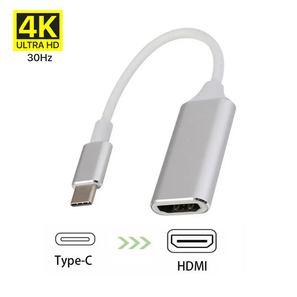 Adapter Type-C na HDMI Z 4K 30Hz, Sivi