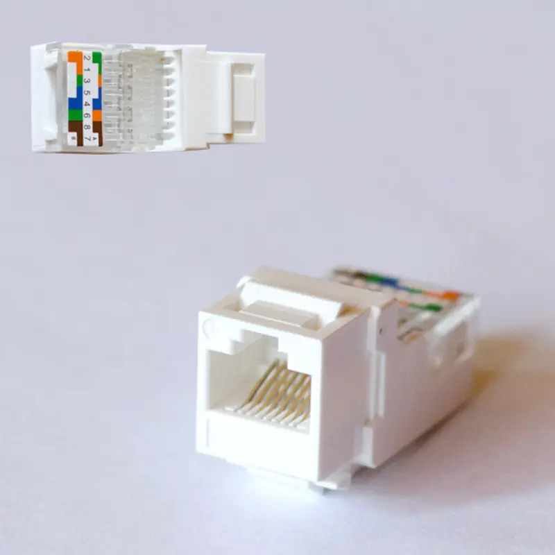 Modul RJ-45 UTP kat. 5E, 1000BASE-T & 2.5GBASE-T, T568A/B, Unicom SpeedCap UKJ-TC5E, Beli