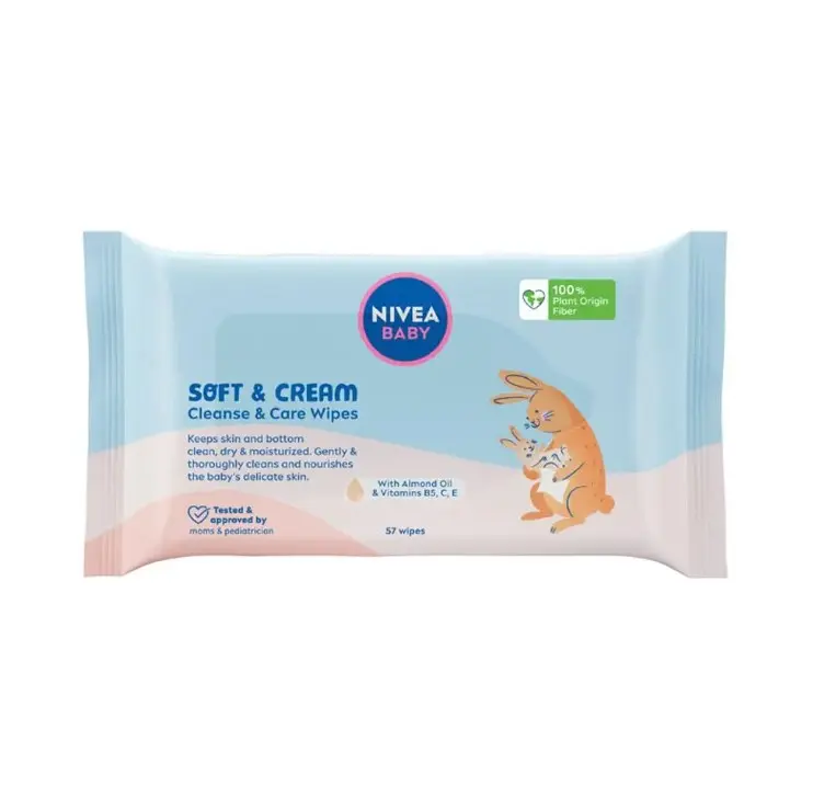 NIVEA Baby Vlažne maramice Soft & Cream, 57 komada