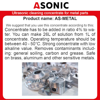 Asonic ultrazvučni koncentrat za čišćenje 5l AS-METAL-5