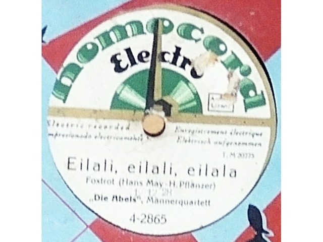 SHELLAC ploča 10``: DIE ABELS - Eilali (1928) RETKOOO