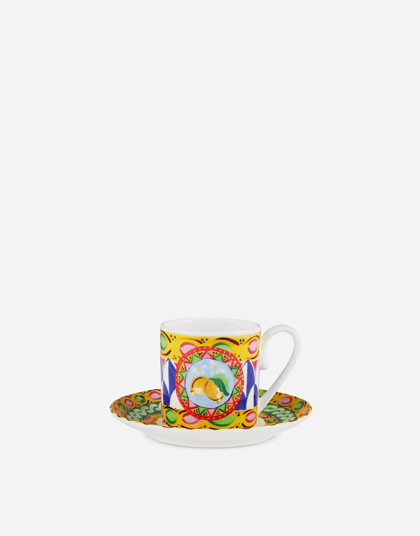 Dolce&Gabbana’s Carretto Siciliano Fine Porcelain Espresso Set – Šoljica sa tacnom