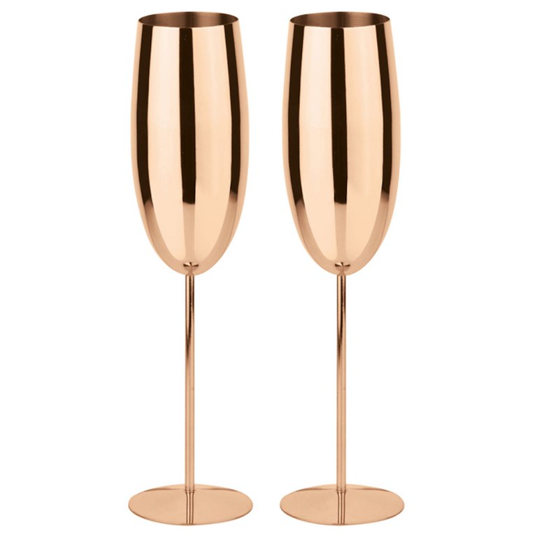 Sambonet Paderno Mixology Set 2 Champagne Flutes Gold – Čaše za šampanjac