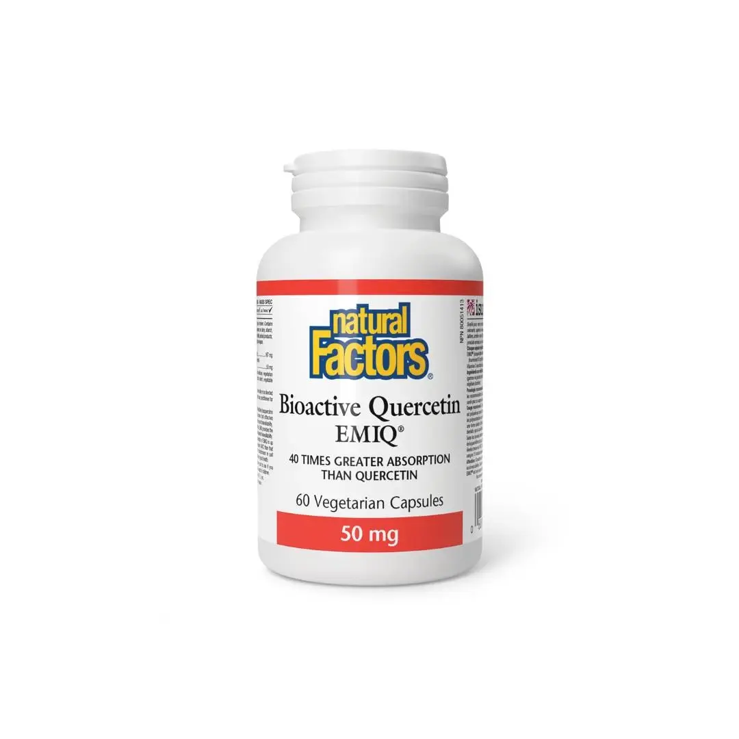 NATURAL FACTORS Bioaktivni enzimski modifikovani kvercetin EMIQ, 50mg, 60 Kapsula