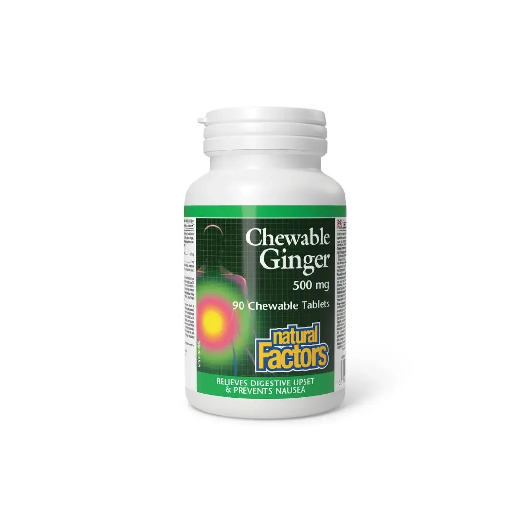 NATURAL FACTORS Tablete đumbira, 500mg, 90 Tableta za žvakanje