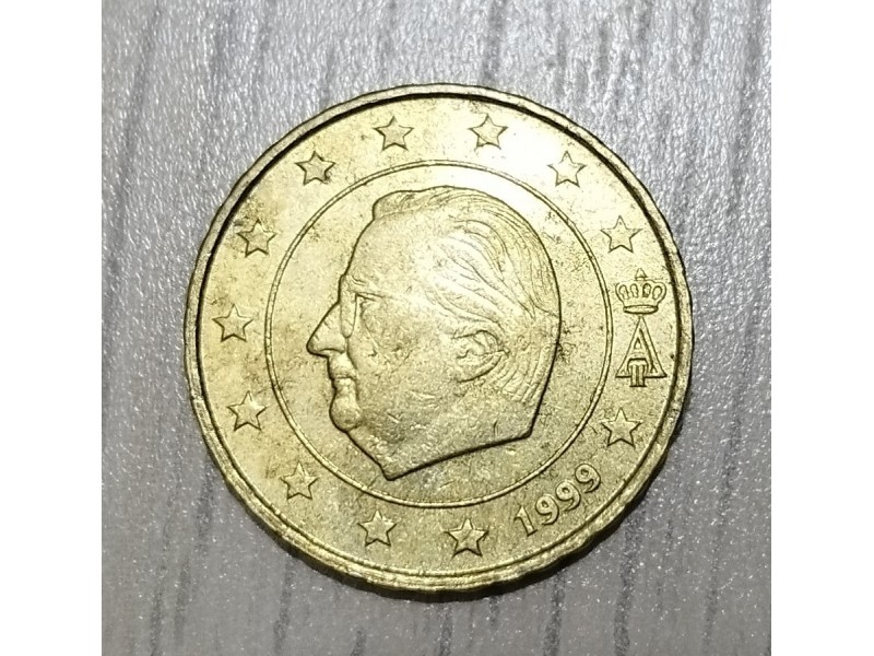 10 evro centi Belgija 1999 Albert II 1st map, 1st type,