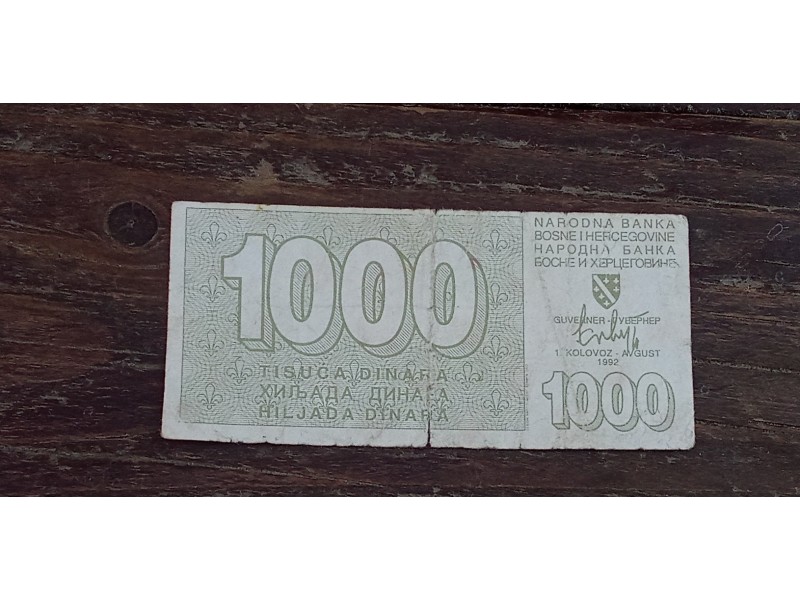 BOSNA 1000 DINARA 1992