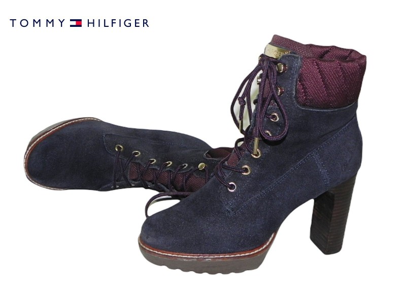 **TOMMY HILFIGER** kožne gležnjače-kratke čizme br.36