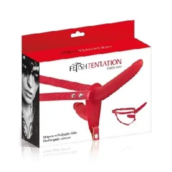 FETISH TENTATION Dupli Strap On, Crveni