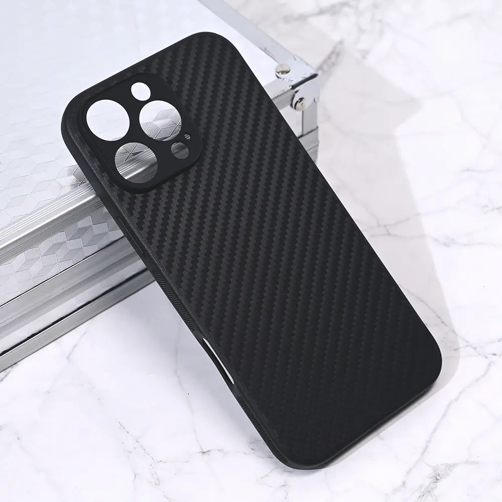 Maska za mobilni telefon iPhone 16 Pro Max CARBON FIBER, Crna