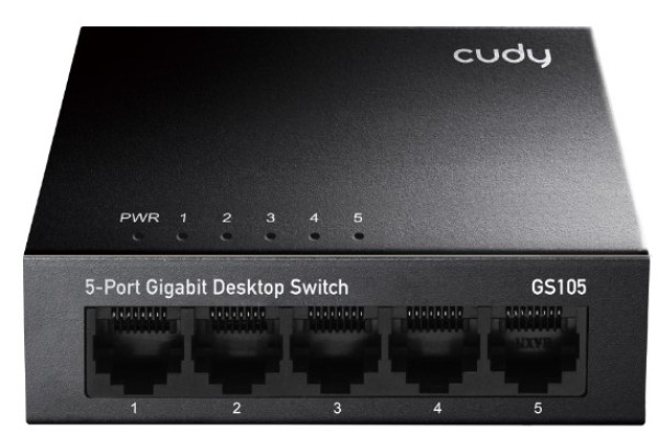 Cudy GS105 metalni 5-Port Gbit Desktop Switch, 5x RJ45 10/100/1000, ver 4.0